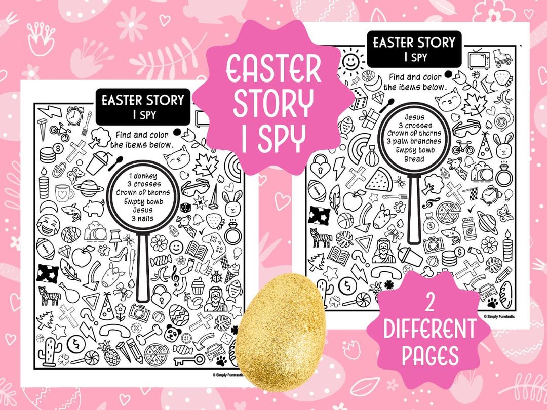 Easter Story I Spy Seek and Find Printable Game: Sunday School Activity ...