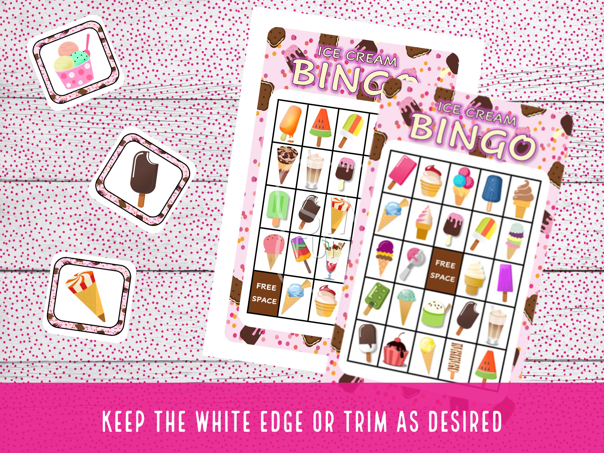 Ice Cream Bingo | Ice Cream Party | Ice Cream Game | Kids Youth Game ...