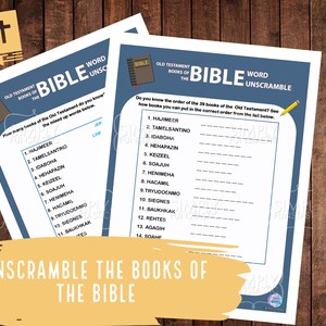 Old Testament Books of the Bible Activity Pages | Bible Games | Bible ...