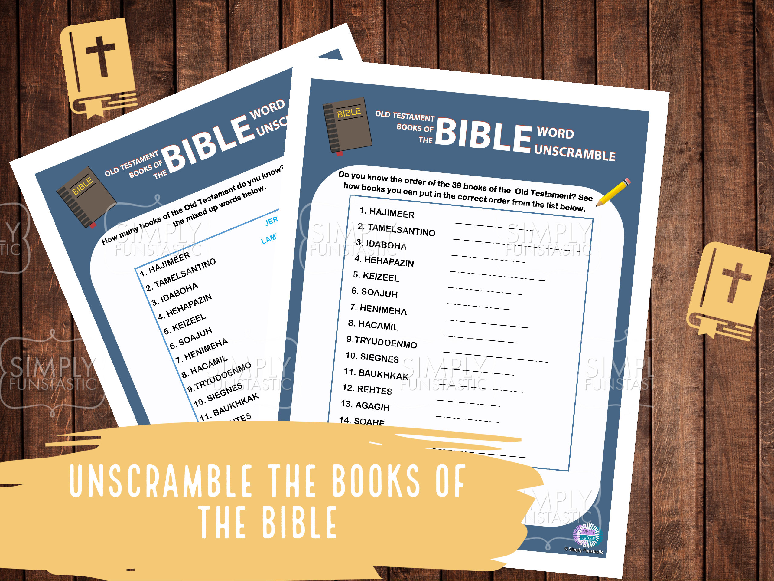 Old Testament Books of the Bible Activity Pages | Bible Games | Bible ...