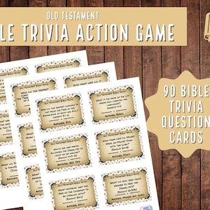 Old Testament Bible Trivia Action Game: Family Fun (printable) - Etsy