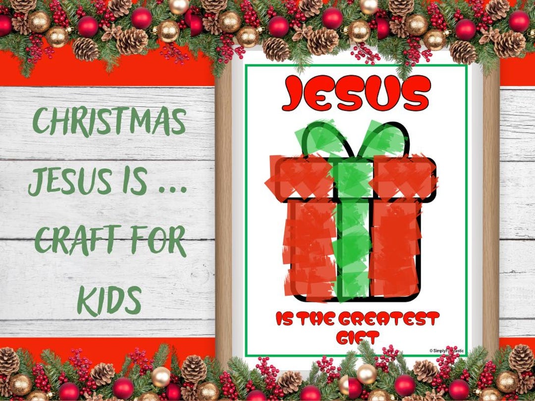 Christmas Jesus Gift Craft: Sunday School Printable Tissue Paper ...