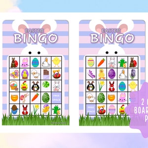 Easter Bunny Bingo Game: 24 Unique Cards (instant Download) - Etsy
