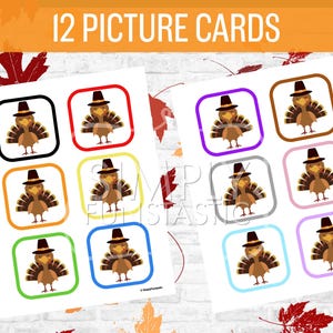 Thanksgiving Turkey Hunt Game for Kids, Printable Children Turkey ...