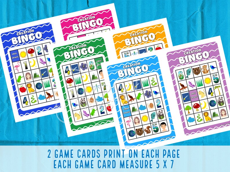 Creation Bingo Game: Sunday School, Bible Game (downloadable Print) - Etsy