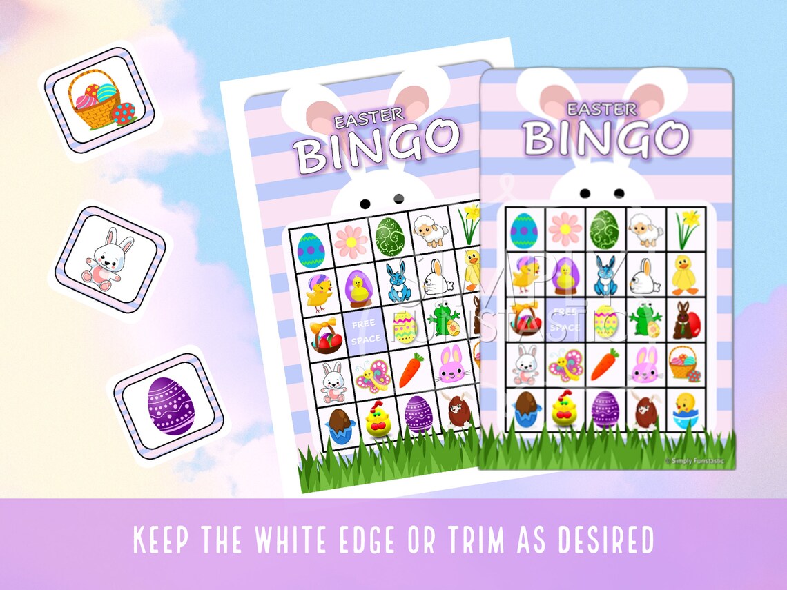 Easter Bunny Bingo Easter Printable Easter Bingo Easter Party Game 24 ...