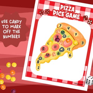 Pizza Dice Game | Fill in the Pizza Game | Pizza Party Game | Roll A ...