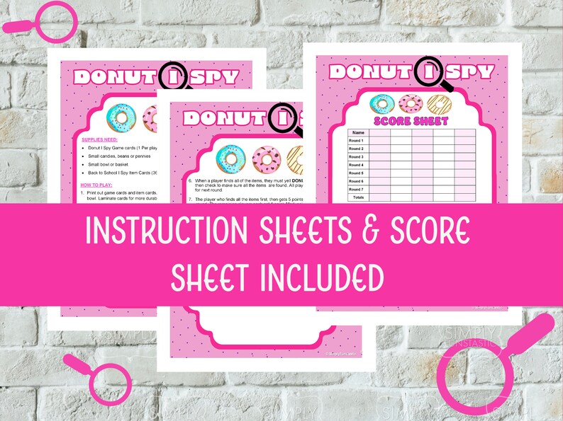 Donut I Spy Printable Donut Ispy Fast Seek and Find Donut Game ...