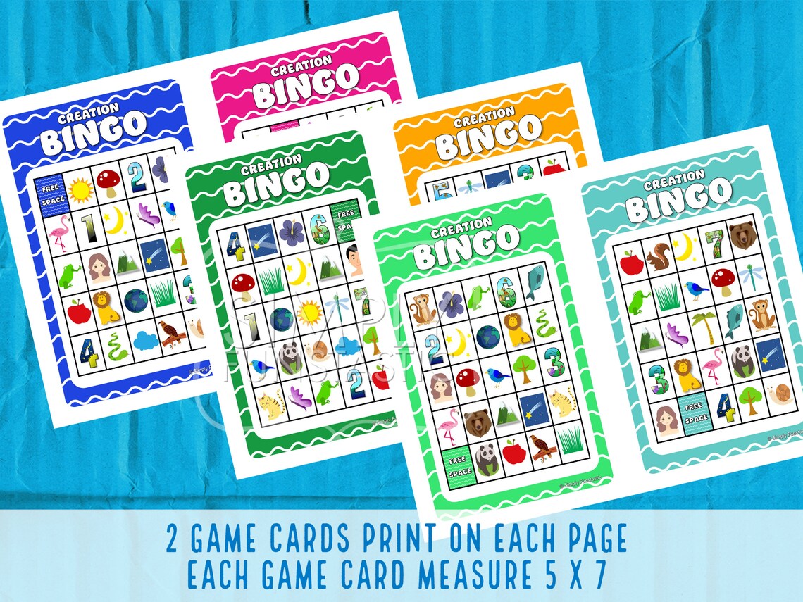Creation Bingo Game: Sunday School Bible Game (instant Download) - Etsy