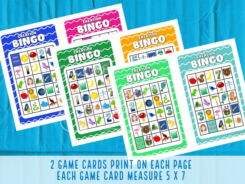 Creation Bingo Game: Sunday School Bible Game (instant Download) - Etsy