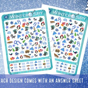 Winter I Spy Printable | Instant Download | Print Yourself | 5 ...