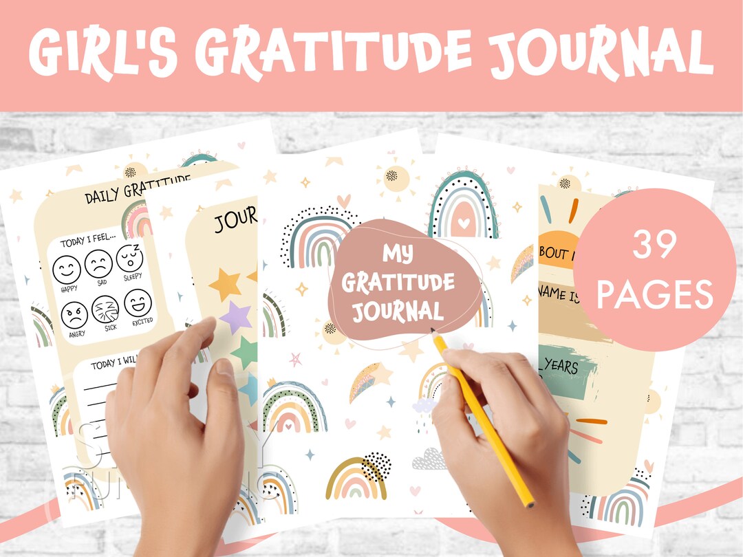 Boho Gratitude Journal for Girls: Printable Kid's Workbook (PDF) - Etsy