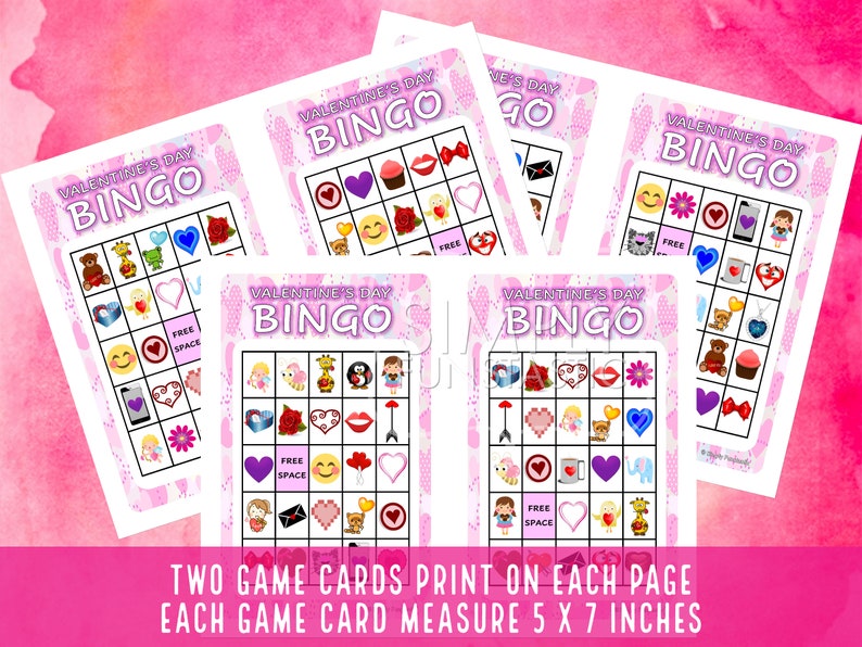 Valentine's Day Bingo | 24 Different Gamecards | Instant Download ...