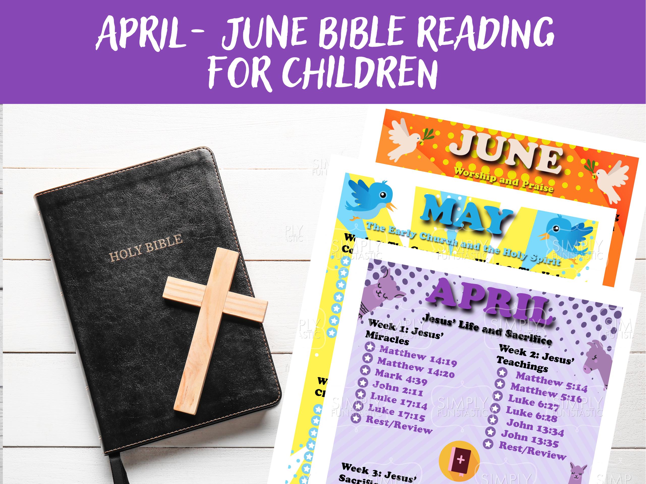 Kids' Bible Reading Plan: April-june, Scripture Journal (PDF Download ...