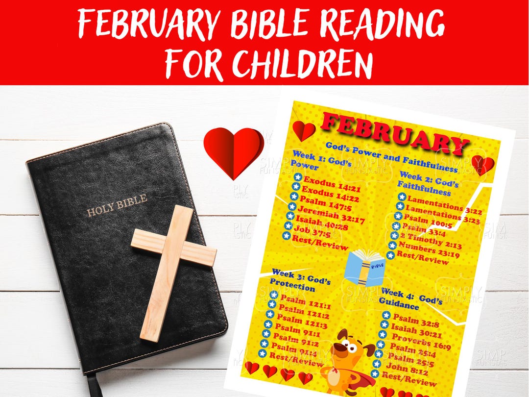 Daily Bible Reading Plan for Kids February, Kids' February Bible ...