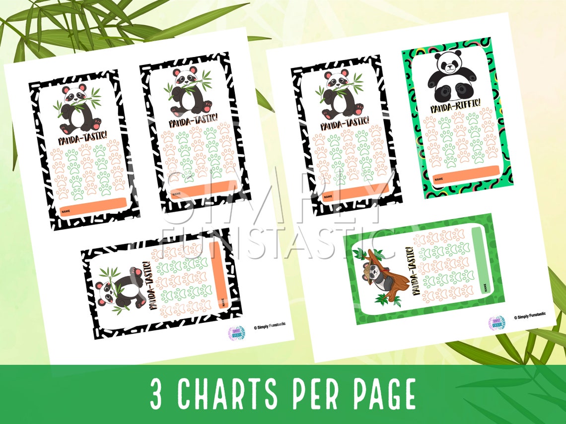 3 Panda Classroom Reward Incentive Charts Children Reward - Etsy