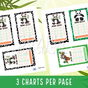 3 Panda Classroom Reward Incentive Charts | Children Reward Chart ...