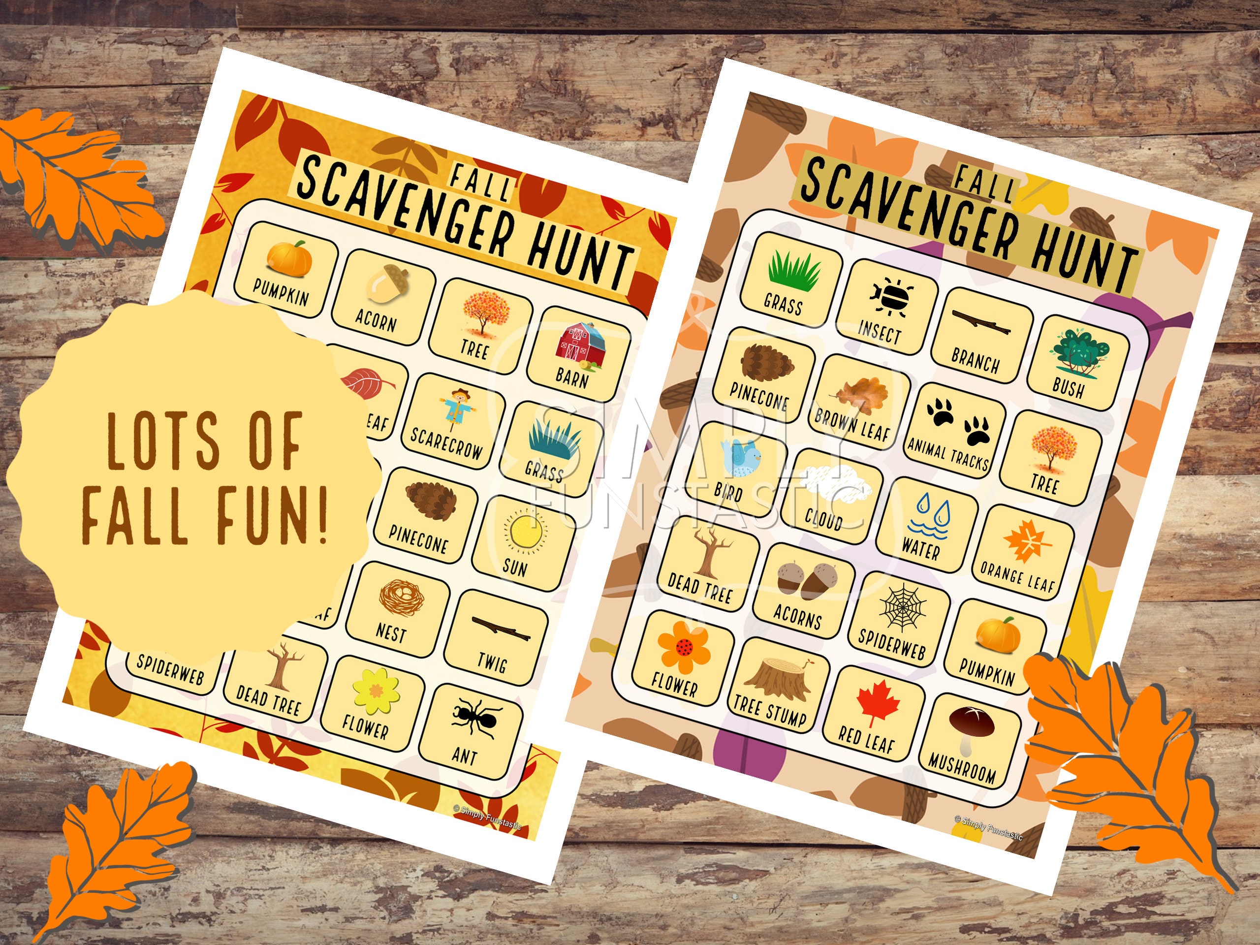 Fall Autumn Scavenger Hunt | Fall Hunt Game| Fall Seek & Find Game ...