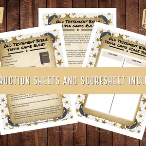 Old Testament Bible Trivia Action Game Christian Game - Etsy