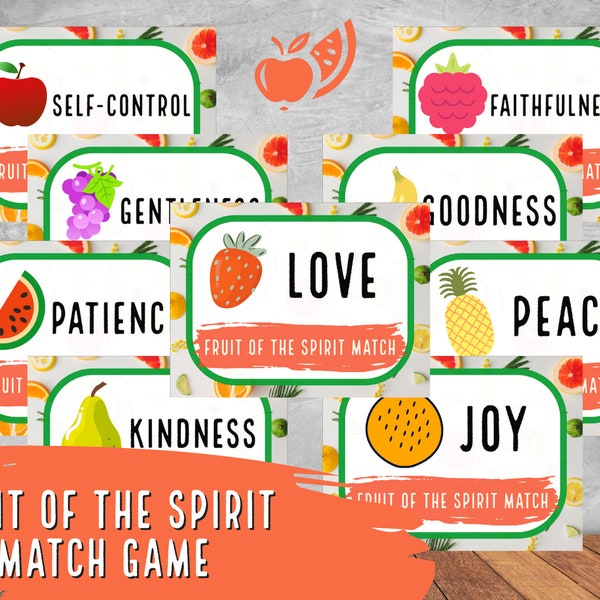 Fruit Matching Digital - Etsy