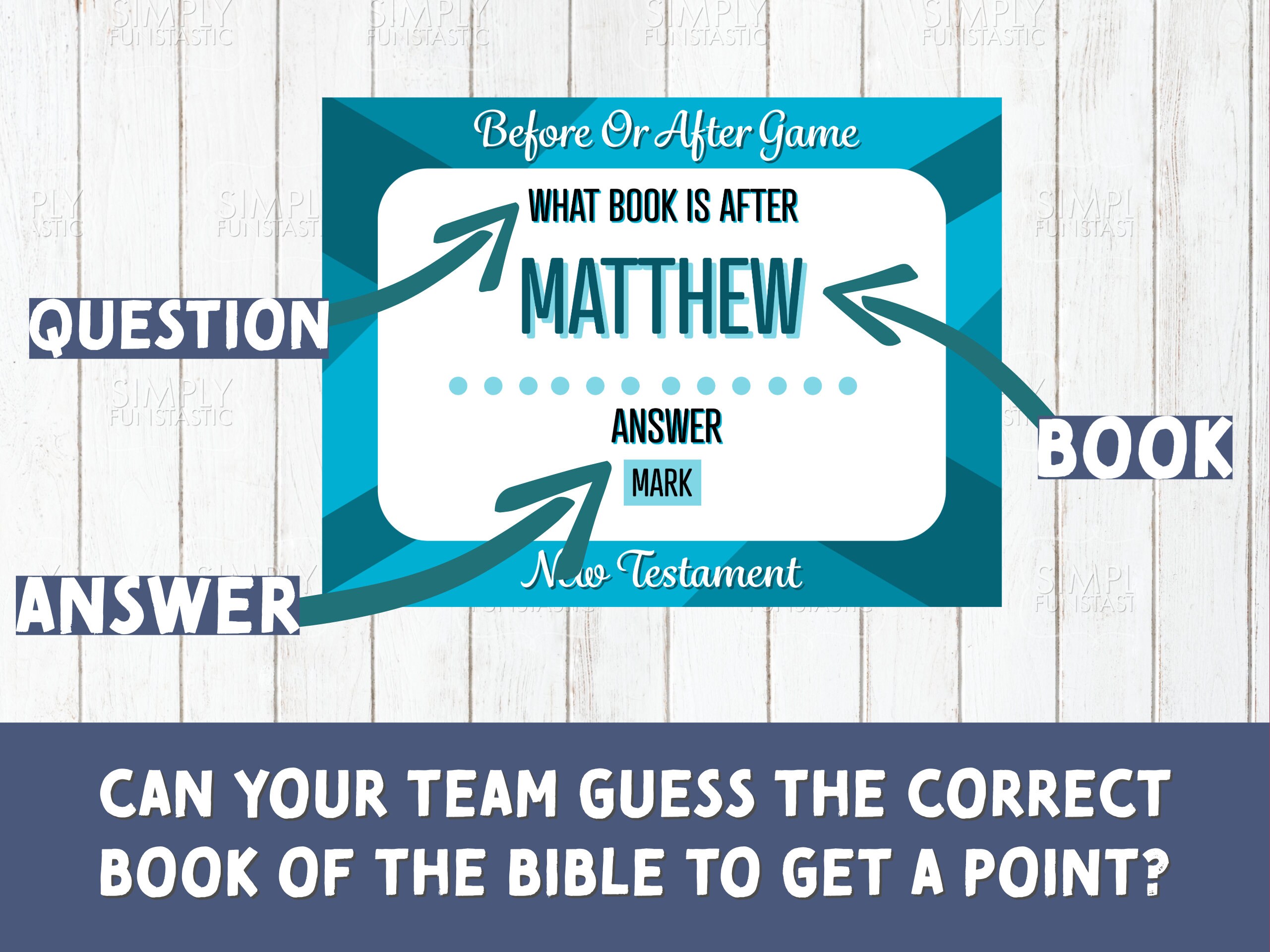 Before or After Bible Game New Testament Books of the Bible Game ...
