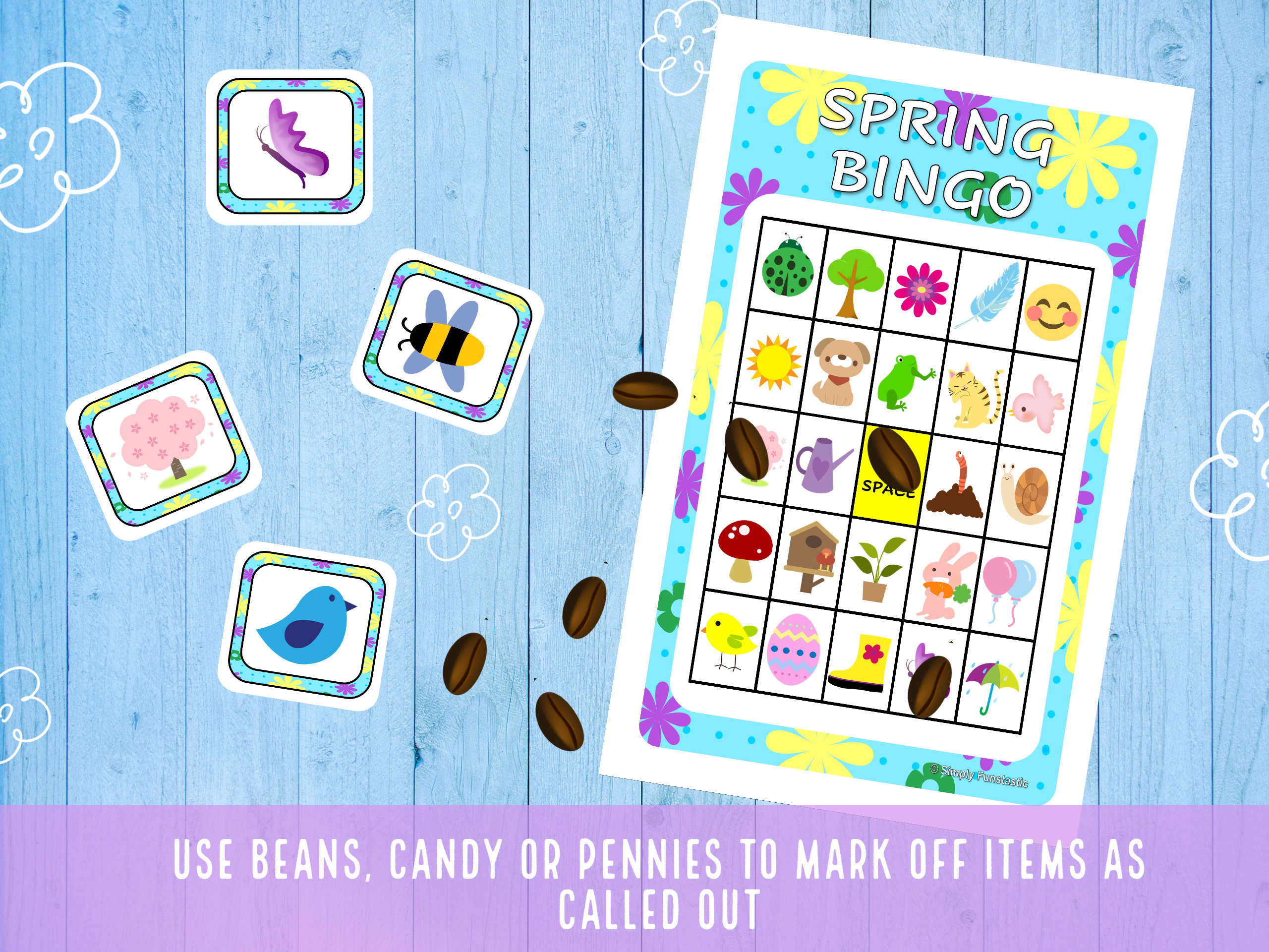 Spring Bingo Spring Game Printable Springtime Bingo Family Game ...