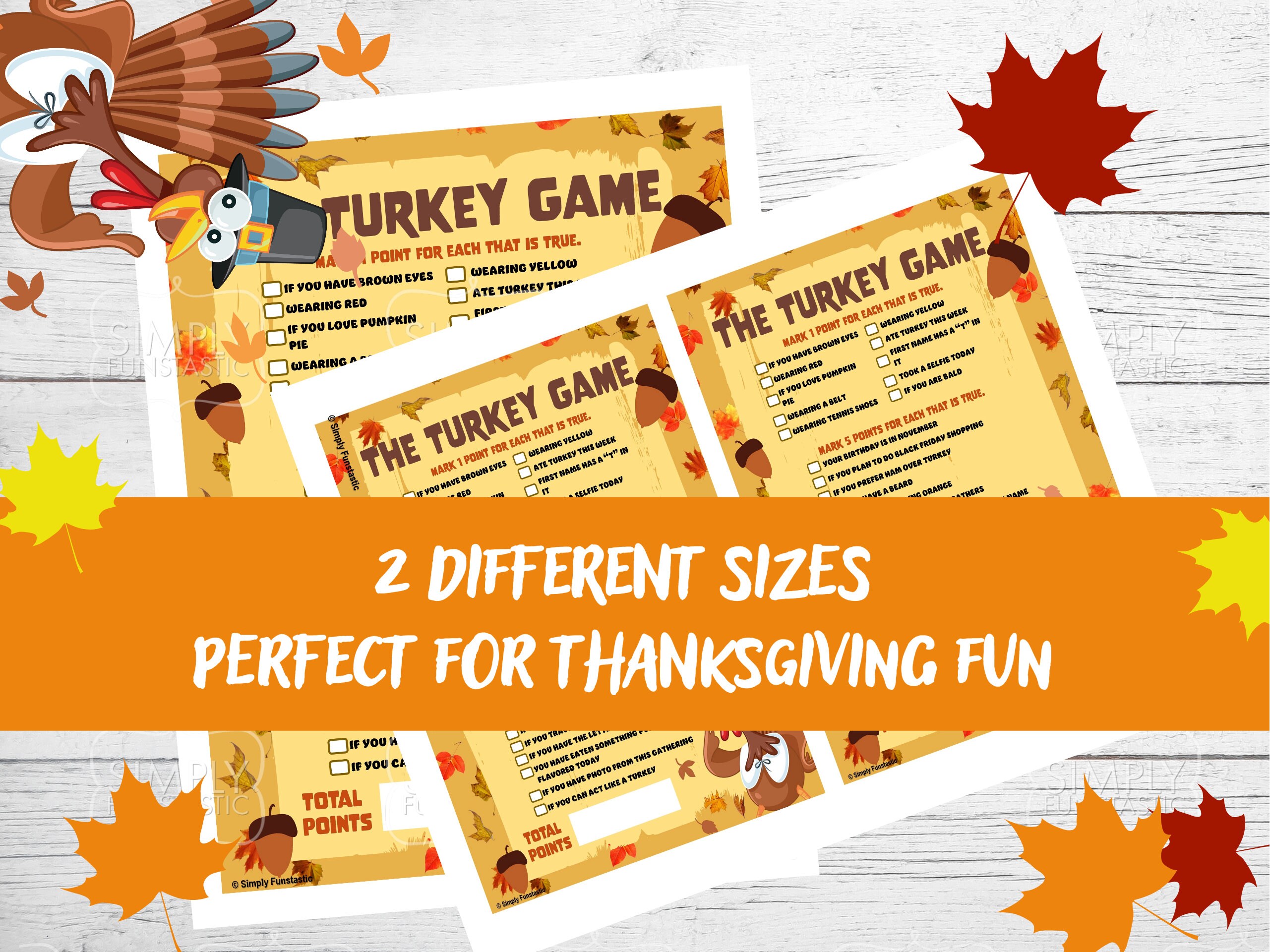 Thanksgiving Turkey Game: Fun Printable for Kids & Families (digital ...