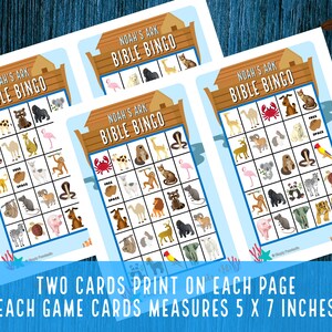 Noah's Ark Bible Bingo | Bible Game Kids Adults Youth | Sunday School ...