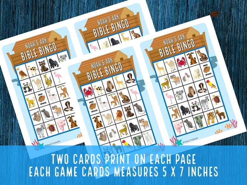 Noah's Ark Bible Bingo | Bible Game Kids Adults Youth | Sunday School ...