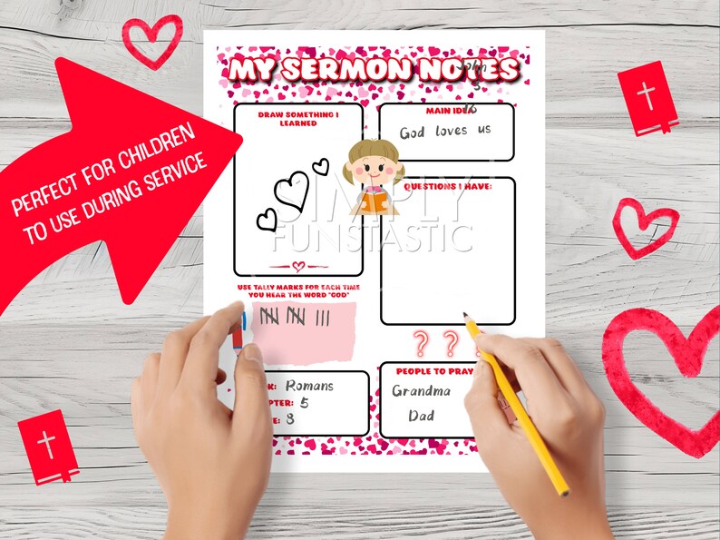 Kids Sermon Notes: February Church Printable (PDF Download) - Etsy