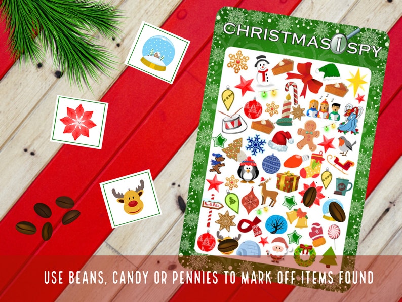 Classroom Christmas I Spy Printable Christmas Ispy Christmas Find It ...