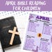Kids' April Bible Reading Plan: Scripture Chart & Journal (PDF) - Etsy