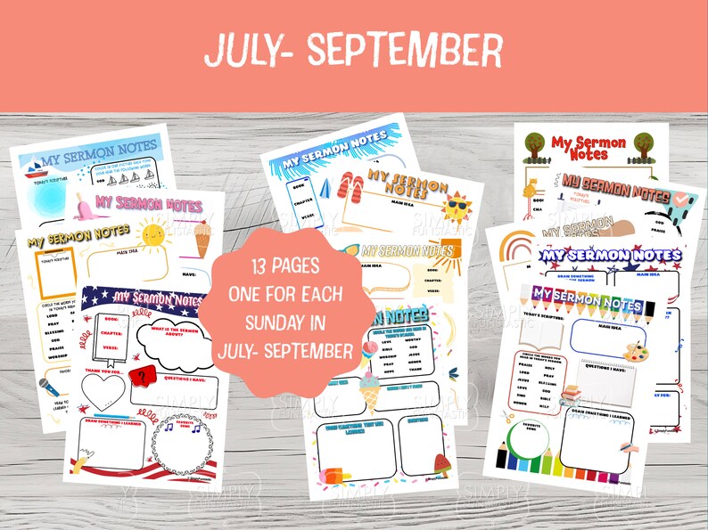 Mega Sermon Notes Bundle for Kids, Children's Sermon Notes, Bible Study ...