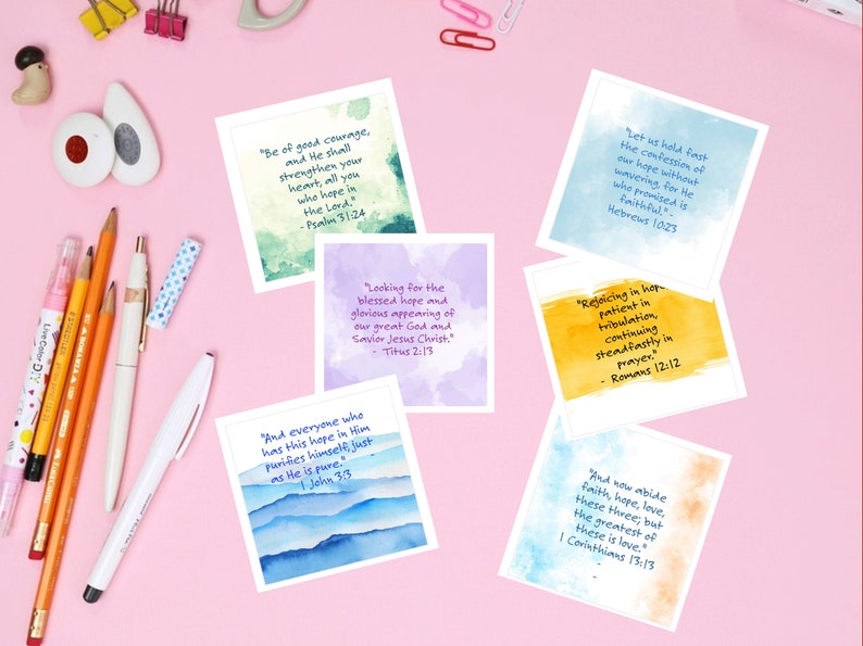 Watercolor Bible Verse Cards: Christian Scripture Prompts (digital ...
