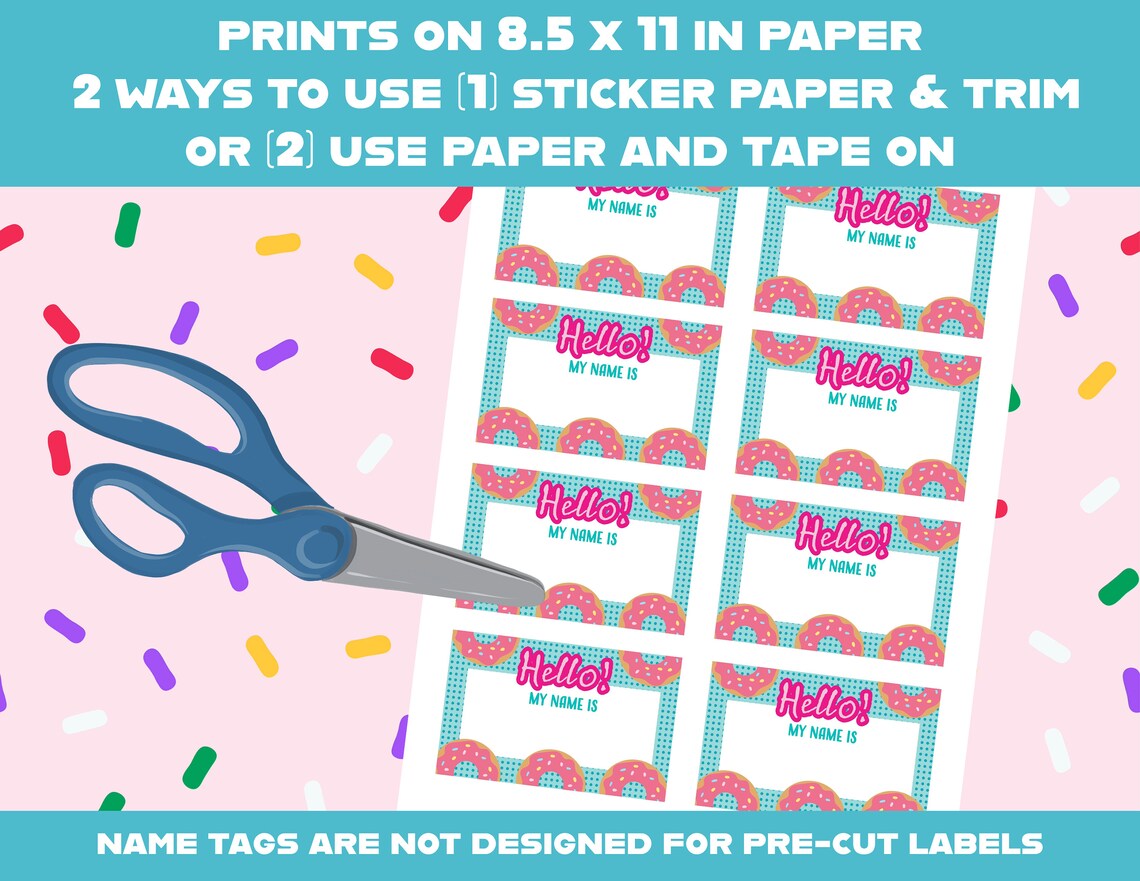 What is Your Donut Name Donut Game Donut Name Tag Donut Game Printable ...