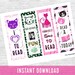 Kitty Cat Reading Bookmarks Set of 4 | Cat Animal Bookmarks | Classroom ...