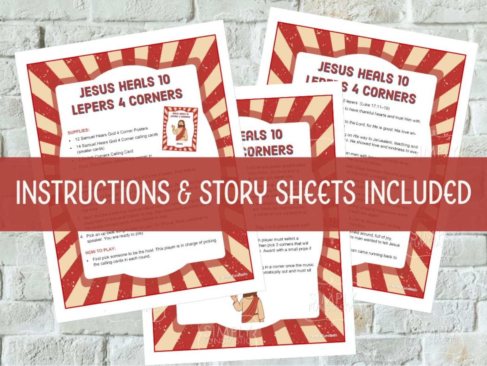 Jesus Heals 10 Lepers 4 Corners Bible Game: Church Activity (digital ...