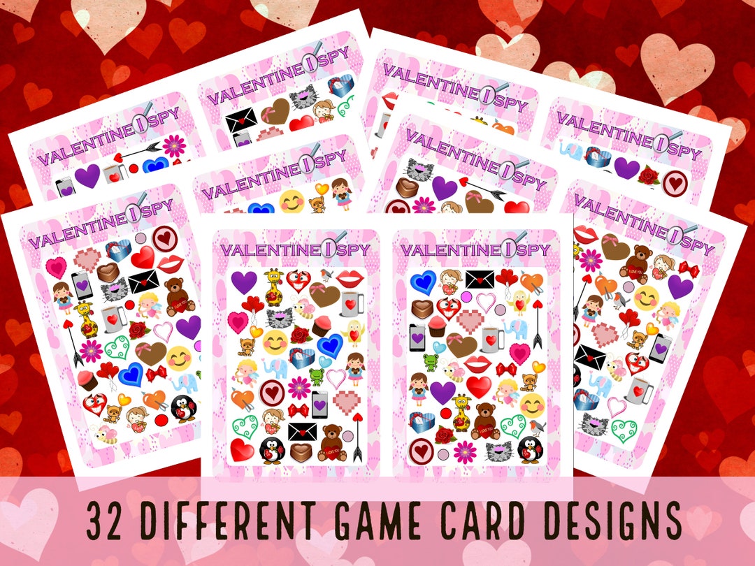 Classroom Valentine's Day I Spy Printable Instant Download Print ...