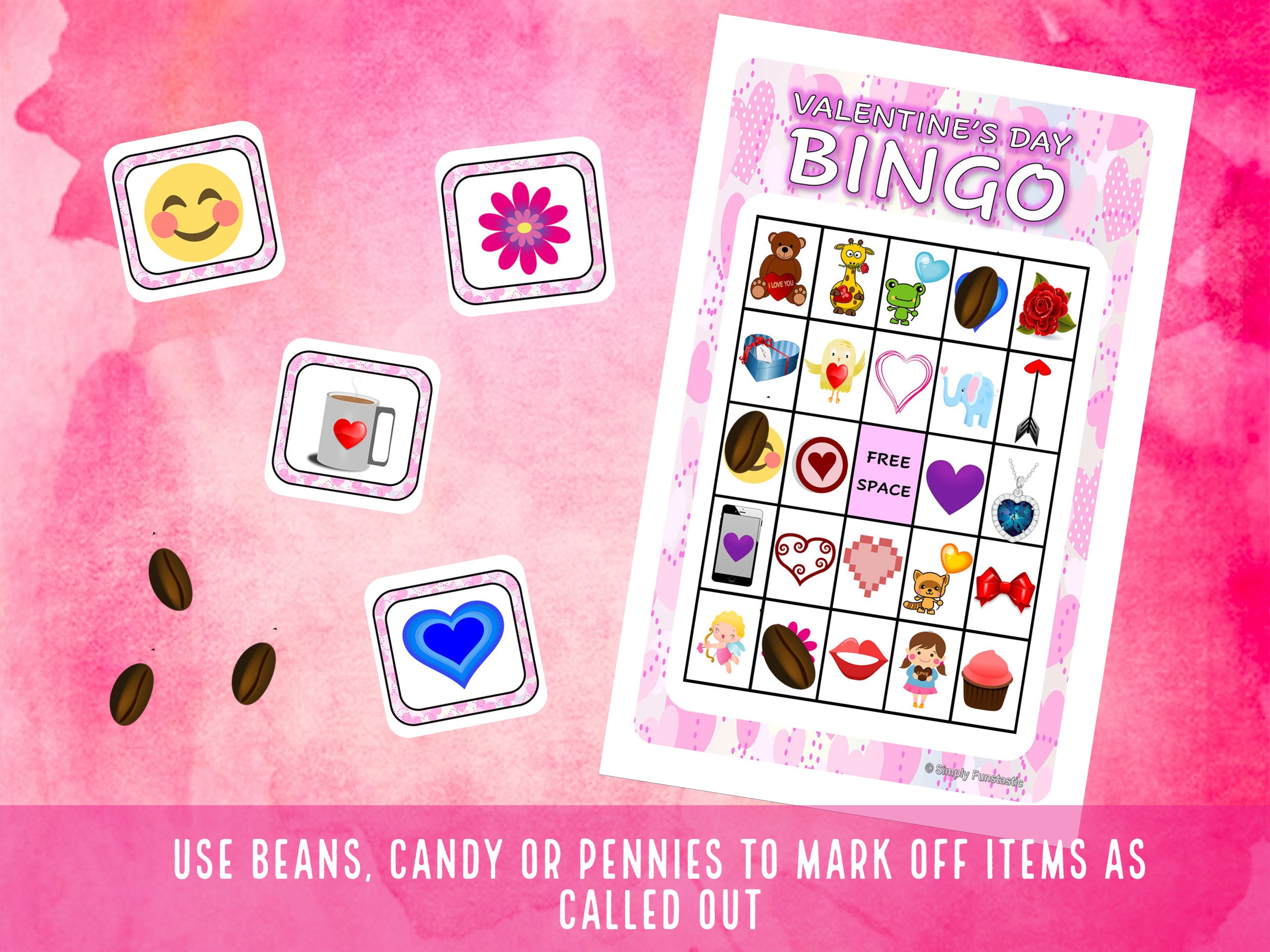 Valentine's Day Bingo | 24 Different Gamecards | Instant Download ...