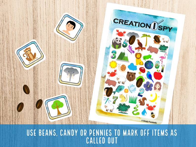 Creation I Spy Game: Bible Sunday School Printable (downloadable) - Etsy
