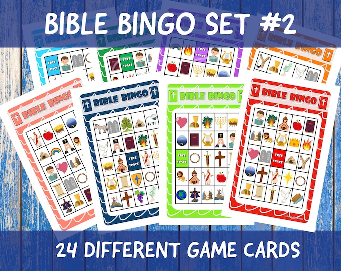 Digital Bible Bingo, Printable Sunday School Bingo Game, Jesus Bingo ...