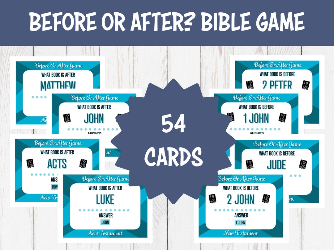 Before or After? Bible Game | New Testament | Books of the Bible Game ...
