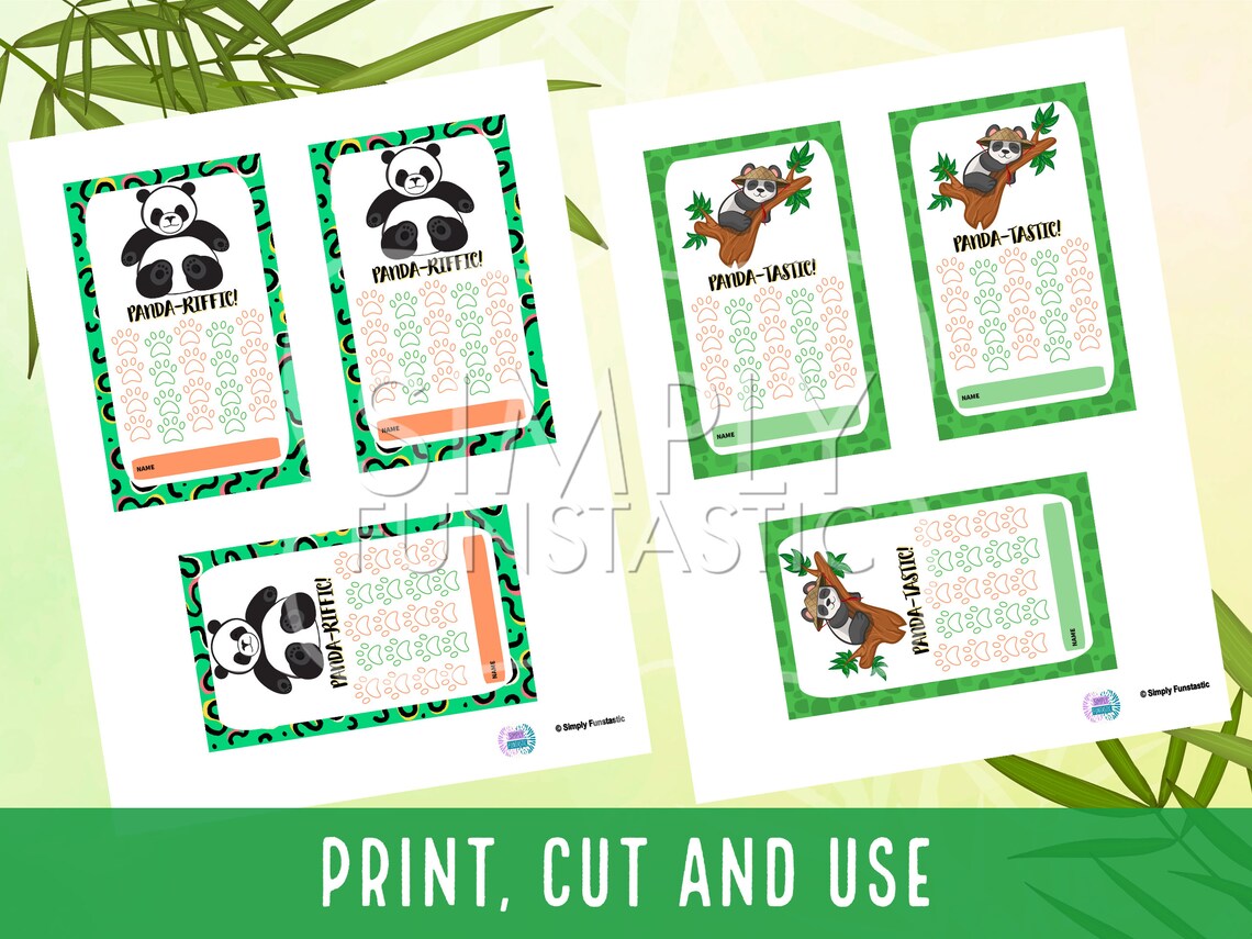 3 Panda Classroom Reward Incentive Charts Children Reward - Etsy