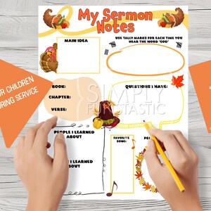 Mega Sermon Notes Bundle for Kids, Children's Sermon Notes, Bible Study ...