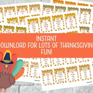 Thanksgiving Taboo Game Cards, Printable Thanksgiving Family Game ...