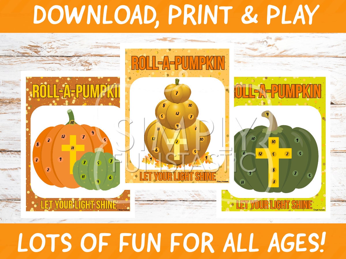 Roll A Pumpkin Dice Game | Christian Dice Game | Fill a Pumpkin Game ...