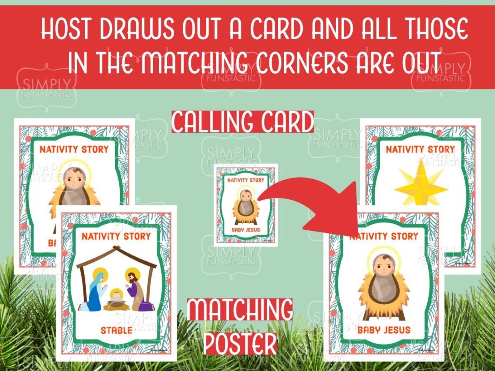 Nativity Story 4 Corners Game, Holiday Game, Church Game, Classroom ...