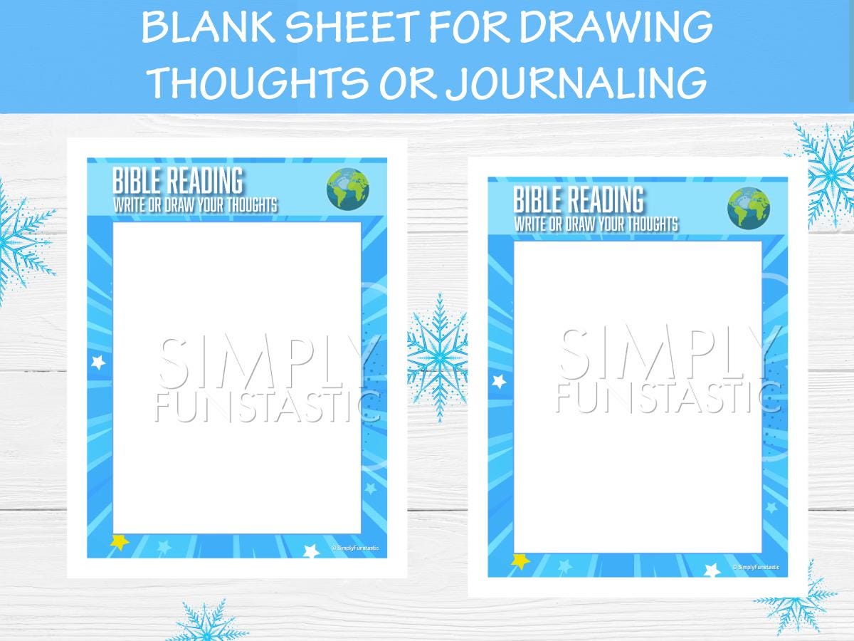 Kids' January Bible Reading Plan 2: Printable Chart & Journal (PDF) - Etsy