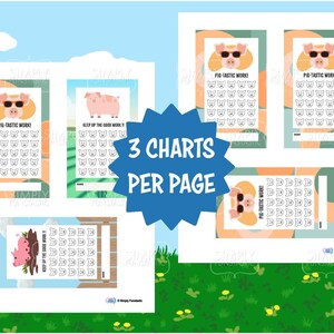 Pig Reward Chart Bundle: Classroom Behavior Tracker (instant Download ...
