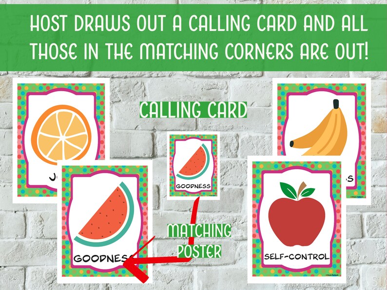 Fruit of the Spirit 4 Corners Game: Printable Church Activity (PDF ...